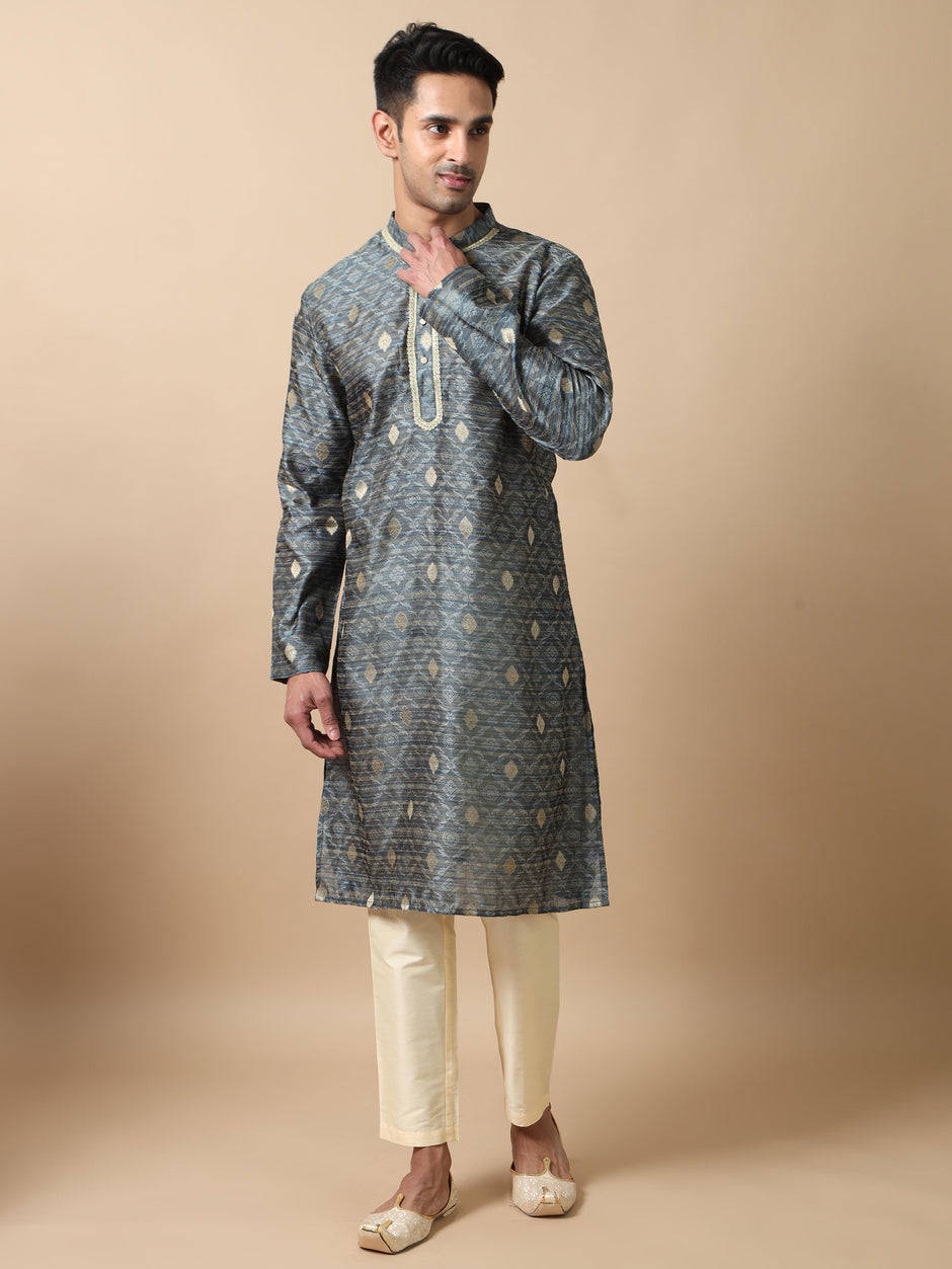 Buy Trendy Prints Hand Crafted Long Kurta for Men
